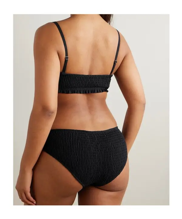 Ulla Johnson Marseille Pleated Bikini Top