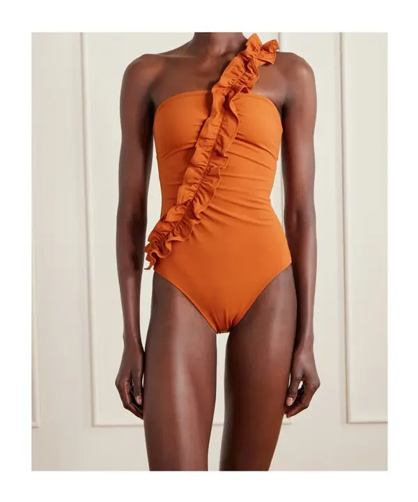 Ulla Johnson One-shoulder Ruffled Swimsuit
