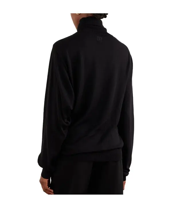 Magda Butrym Gathered Wool Turtleneck