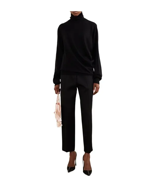 Magda Butrym Gathered Wool Turtleneck