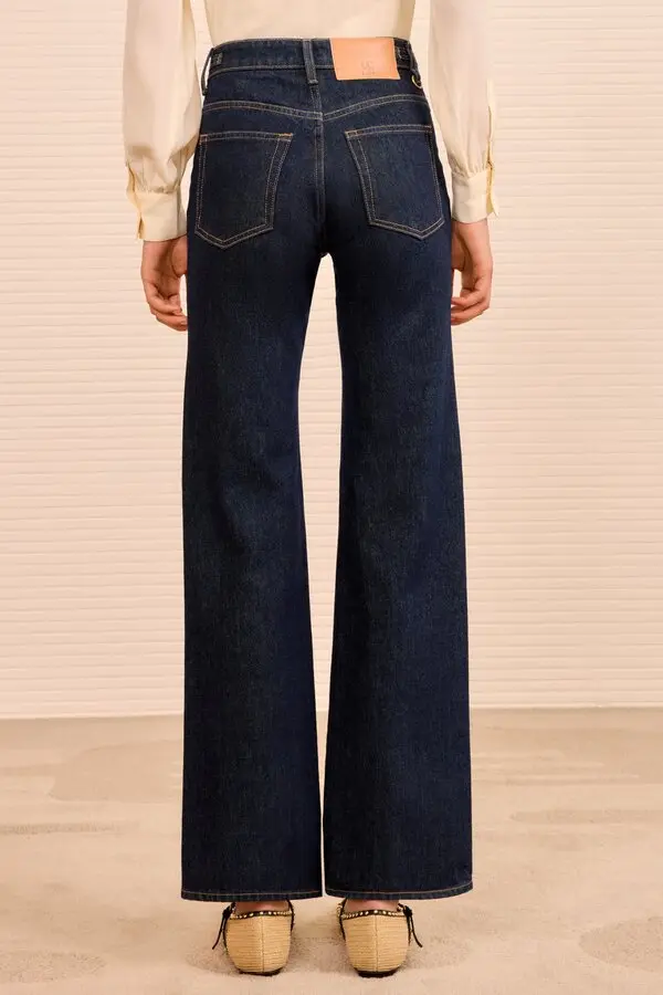 Ulla Johnson Agatha Straight Leg Pintuck Jeans