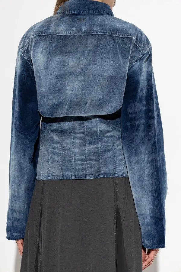 DIESEL® De-sindi-fsj Cropped Denim Shirt