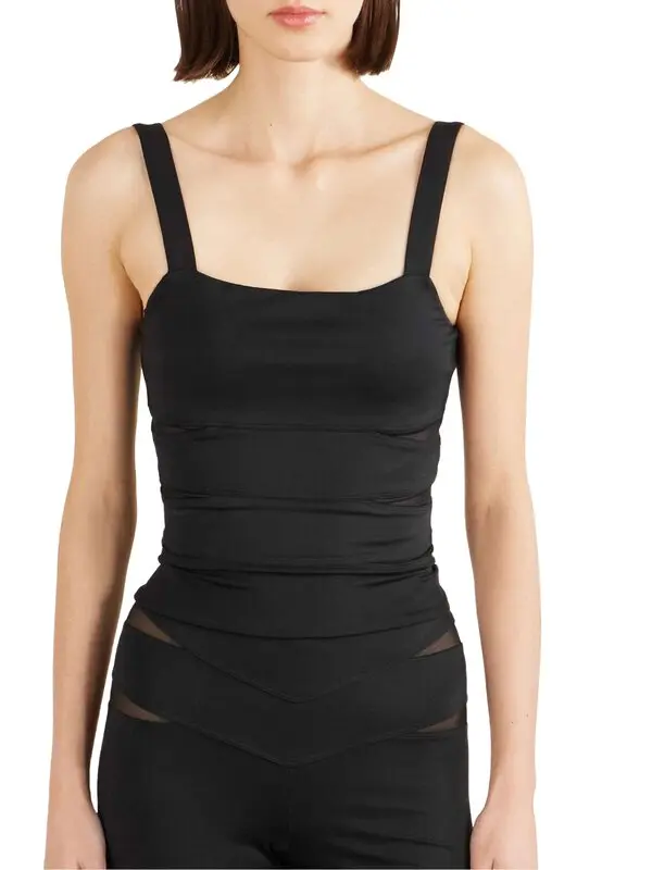 ERES Mesh-paneled Stretch-jersey Tank