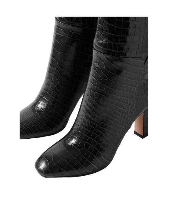 AQUAZZURA Effect Leather Knee Boots