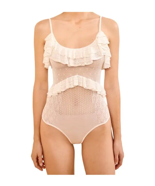 Ulla Johnson Bania Knit Bodysuit - Ivory