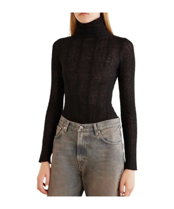 HAIKURE Solidcolor Longsleeve Knit Bodysuit