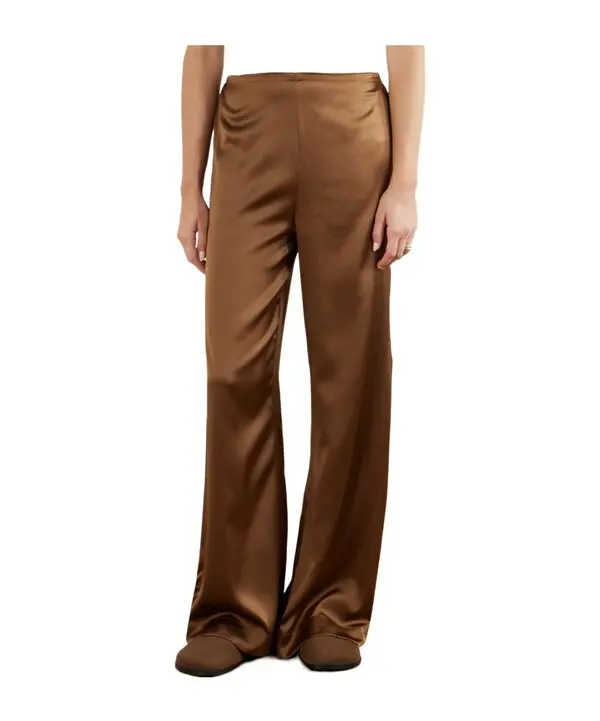Staud Silk-blend Wide-leg Pants