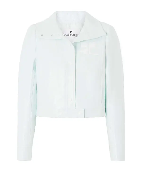 COURREGES Coated Cotton-blend Jacket - White