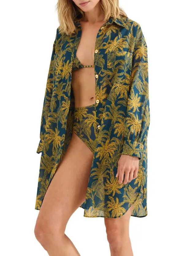 ERES Tropicalprint Longsleeve Mini Dress