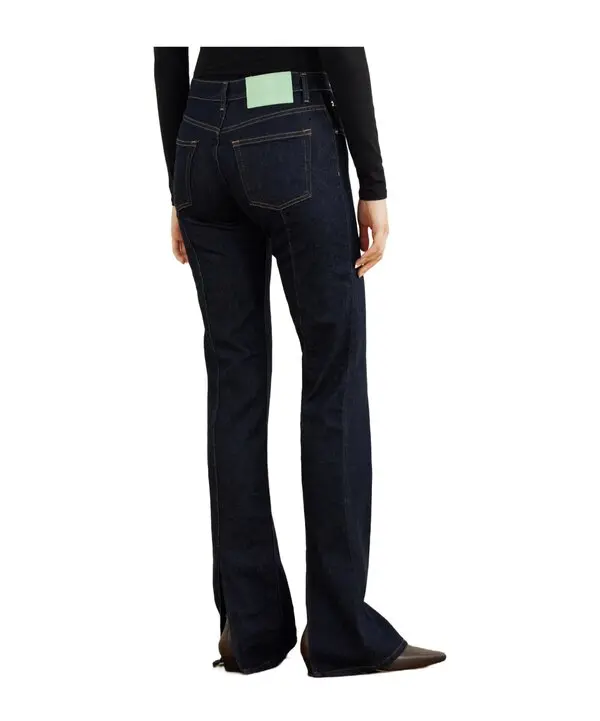 HAIKURE Solid Color Slim-leg Jeans
