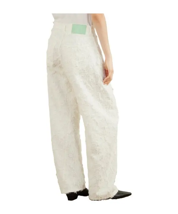 HAIKURE Mid-rise Barrel-leg Jeans - White