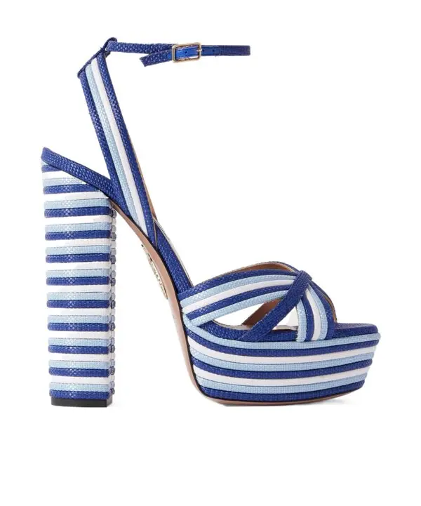 AQUAZZURA Platform High Heel Sandals - Blue