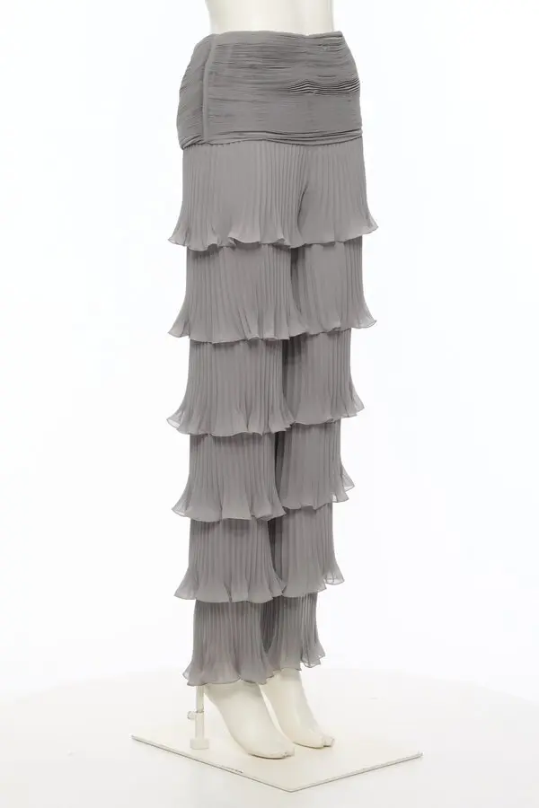 Valentino Garavani Georgette Tiered Ruffle Trousers - No