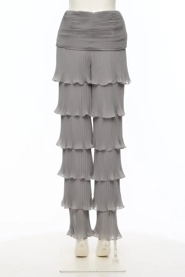 Valentino Garavani Georgette Tiered Ruffle Trousers - No