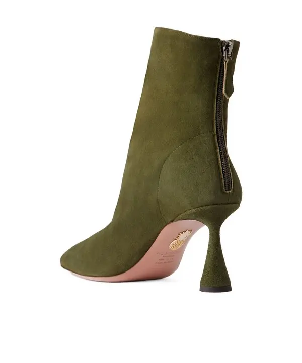 AQUAZZURA Solid Color Suede Ankle Boots