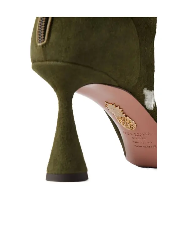 AQUAZZURA Solid Color Suede Ankle Boots