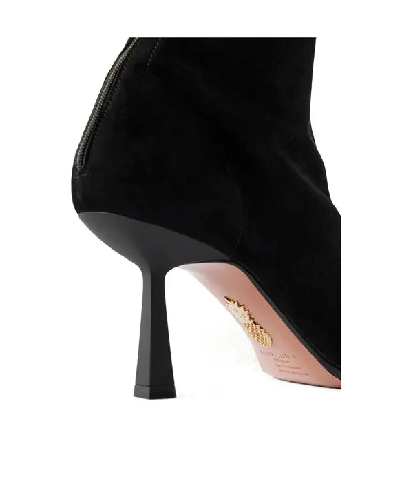 AQUAZZURA Solid Color Suede Knee-boots
