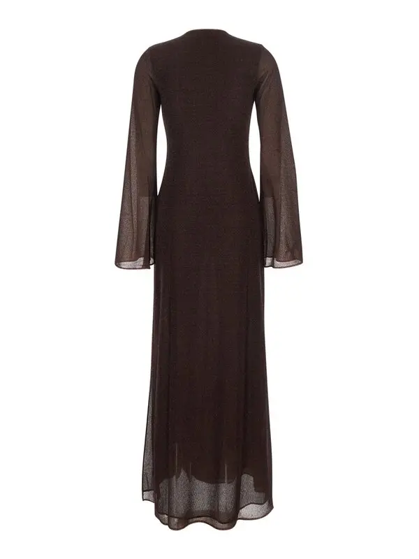 Oseree Metallic Stretch-knit Kaftan