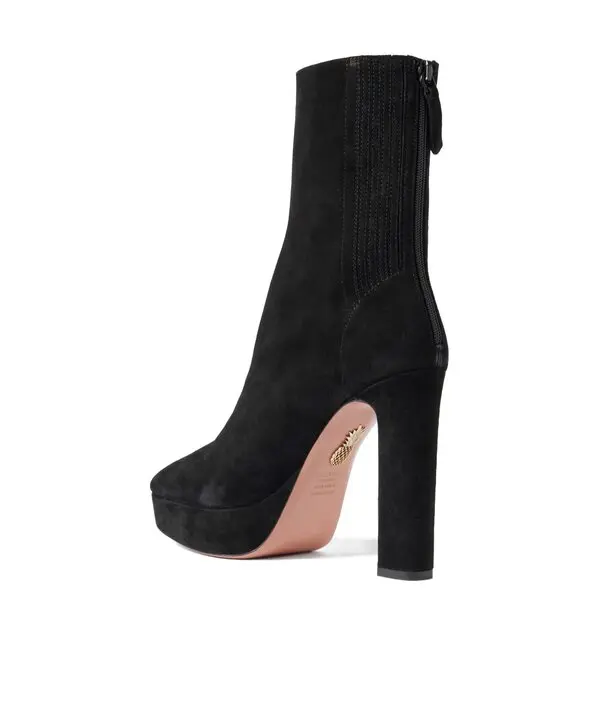 AQUAZZURA Suede Platform Ankle Boots