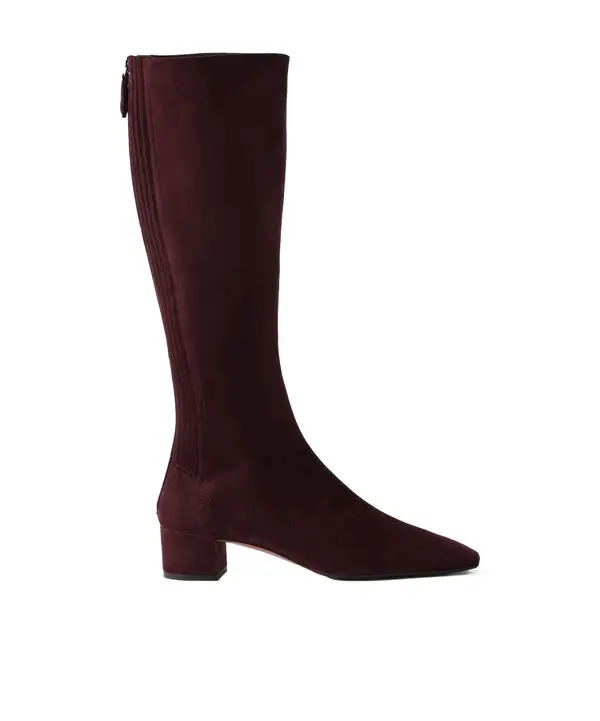 AQUAZZURA Suede Knee-high Boots - Black