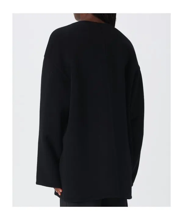 Alberta Ferretti Long-sleeved Coat With Round Neck And Front Button Fastening