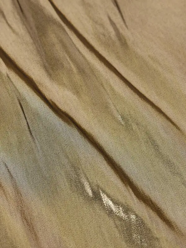 SELF-PORTRAIT Metallic Maxi Slip Dress