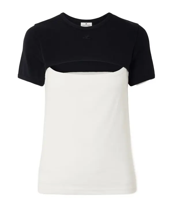 COURREGES Color-block Cut-out T-shirt - No