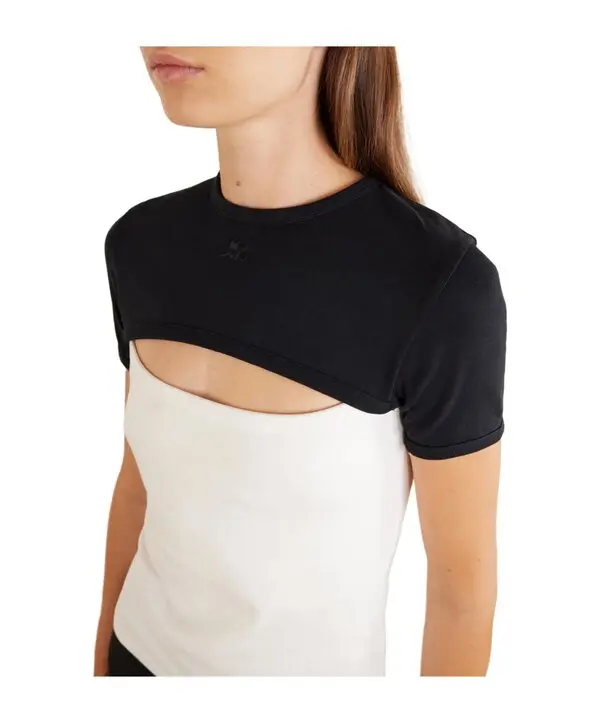 COURREGES Color-block Cut-out T-shirt