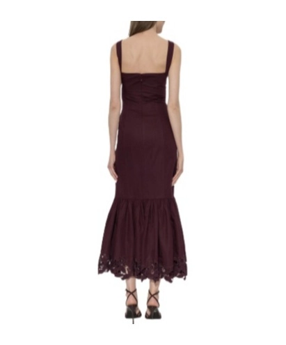SELF-PORTRAIT Floral-lace Ruffled Midi Dress