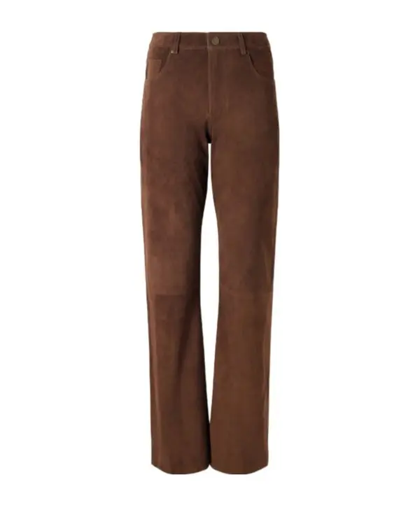 ARMA Straight-leg Suede Pants - Brown