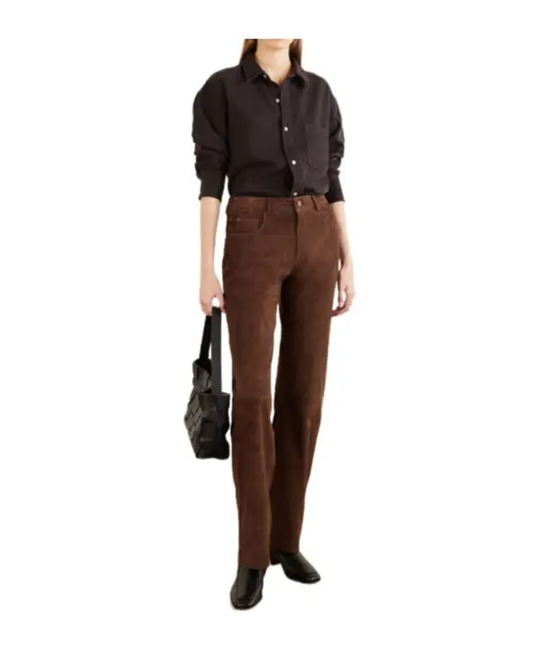 ARMA Straight-leg Suede Pants