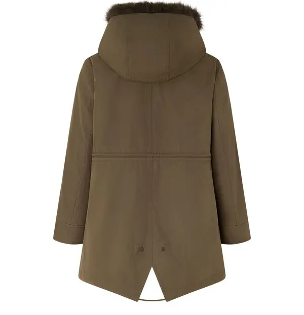 YVES SALOMON Long Length Parka With Fur Trimmed Hood