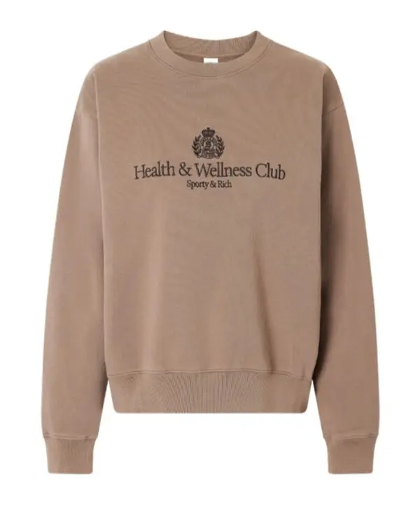 SPORTY  RICH Logo-embroidered Cotton-jersey Sweatshirt