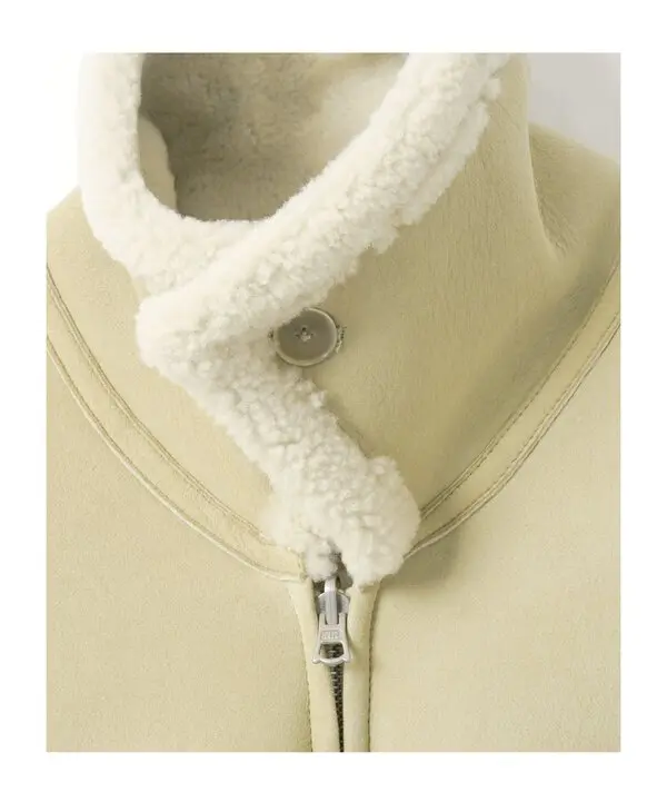 Auralee Long Sleeve Shearling Casual Jacket