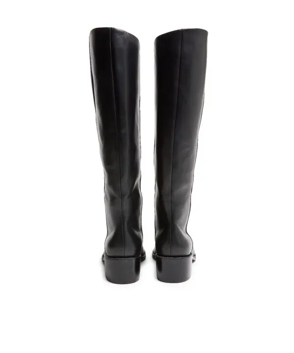 AQUAZZURA Round Toe Block Heel Boots