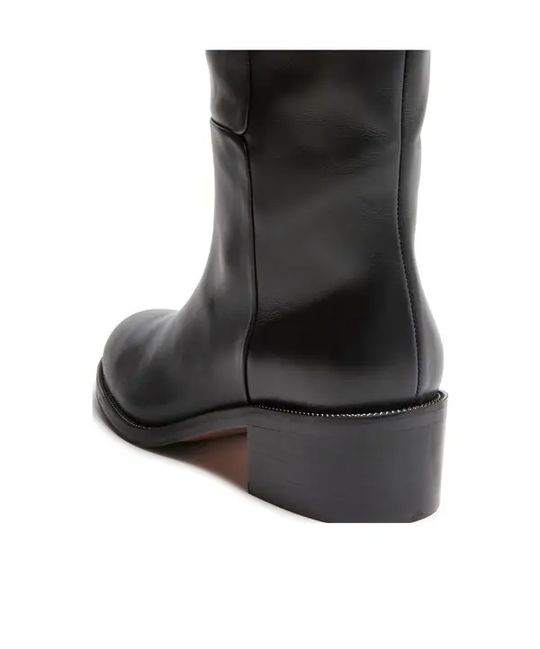 AQUAZZURA Round Toe Block Heel Boots