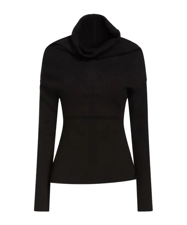 Rick Owens Solid Color Turtleneck Knit Sweater