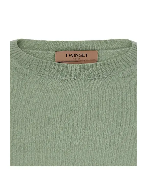 TWINSET Ribbed Hem Knitted Sweater