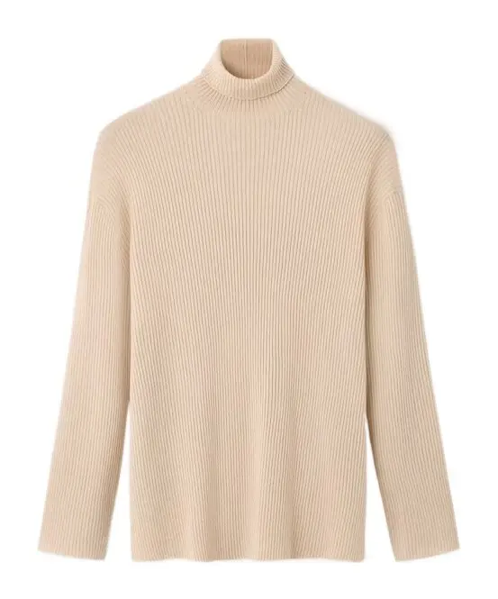 Loro Piana Camino Ribbed Cashmere And Silk Blend Turtleneck Sweater