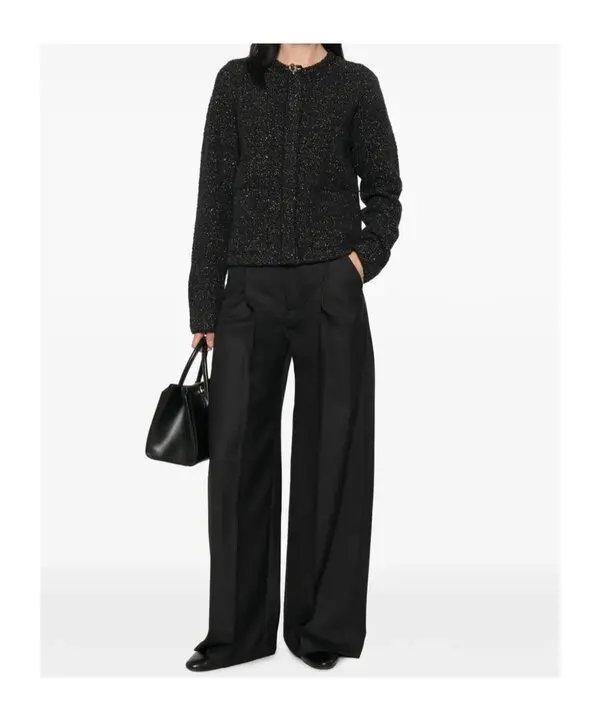 Fabiana Filippi Knitted Metallic-thread Casual Jacket