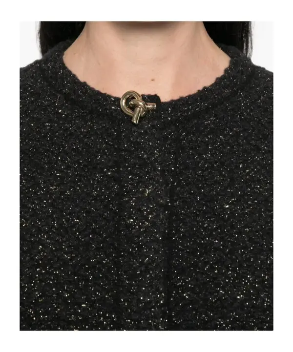 Fabiana Filippi Knitted Metallic-thread Casual Jacket