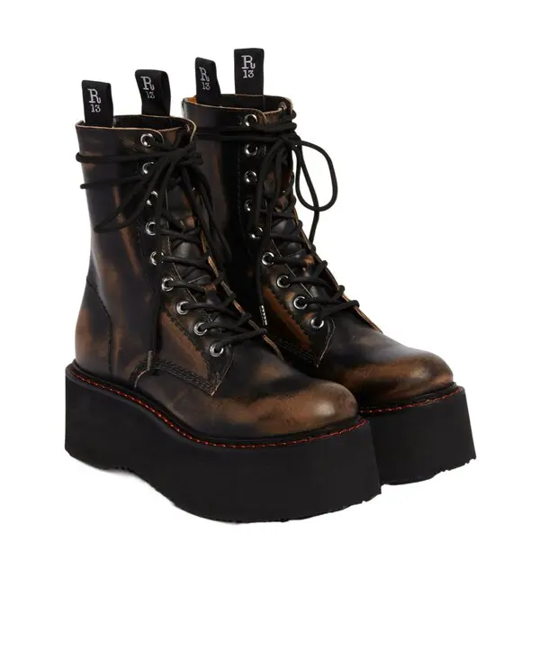 R13 Platform Ankle Boots