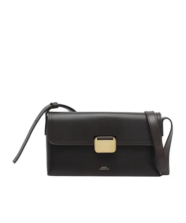 A.p.c. Flap Shoulder Bag - Black