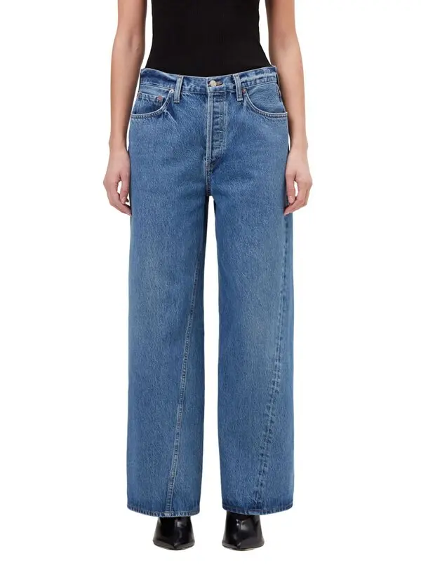AGOLDE High Waisted Wide Leg Jeans