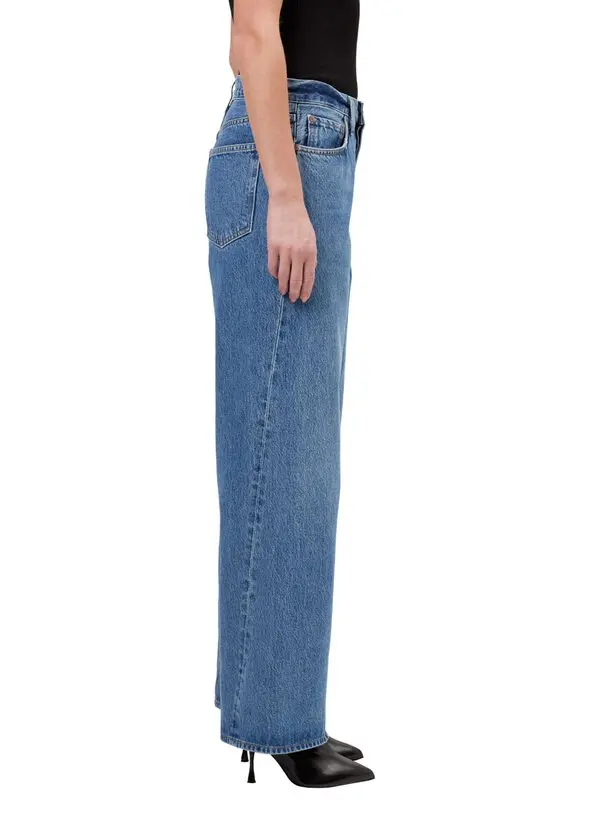 AGOLDE High Waisted Wide Leg Jeans