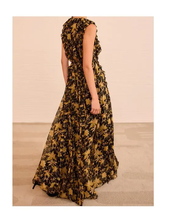 Ulla Johnson Botanical Print Sleeveless Maxi Dress