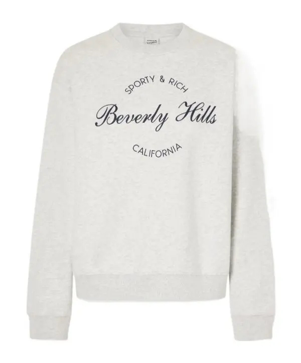 SPORTY  RICH Printed Cotton Sweatshirt