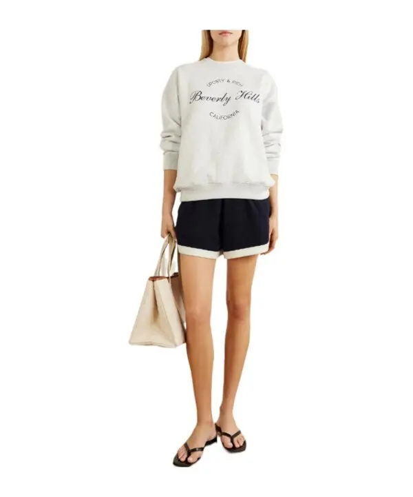 SPORTY  RICH Printed Cotton Sweatshirt