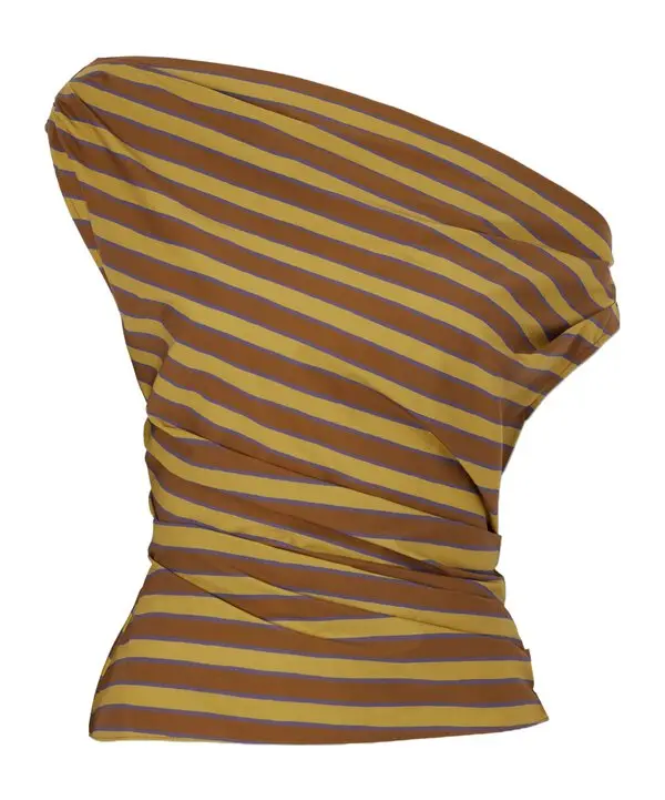 Staud Phare Striped Cotton-blend Poplin Blouse - No