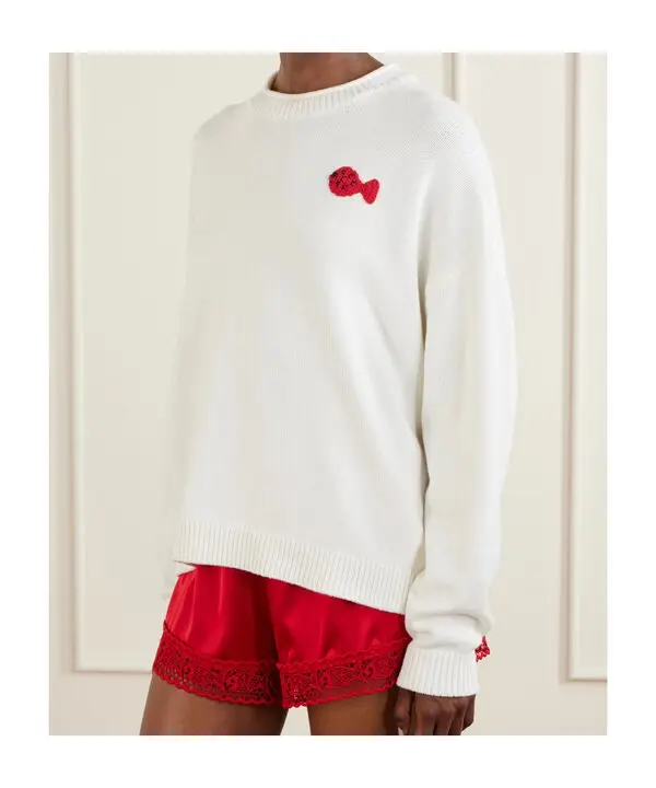 Staud Giada Embroidered Sweater